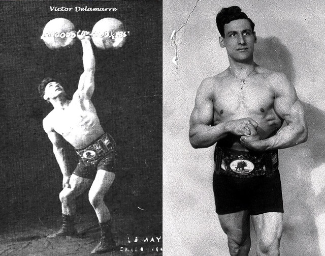 Svaly a síla z minulosti: Král síly z Quebecu Victor Delamarre